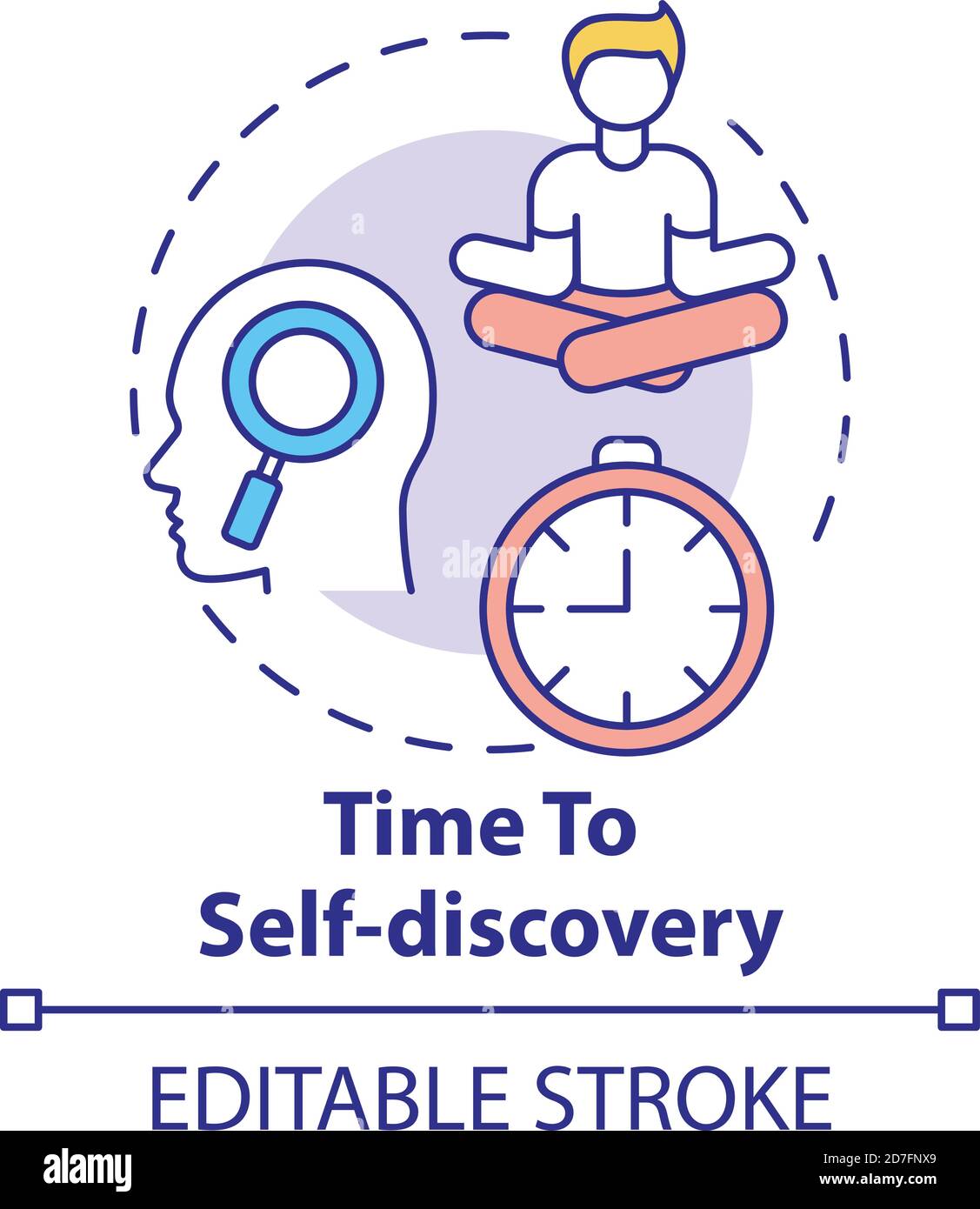 Time to self discovery concept icon Stock Vector Image & Art - Alamy