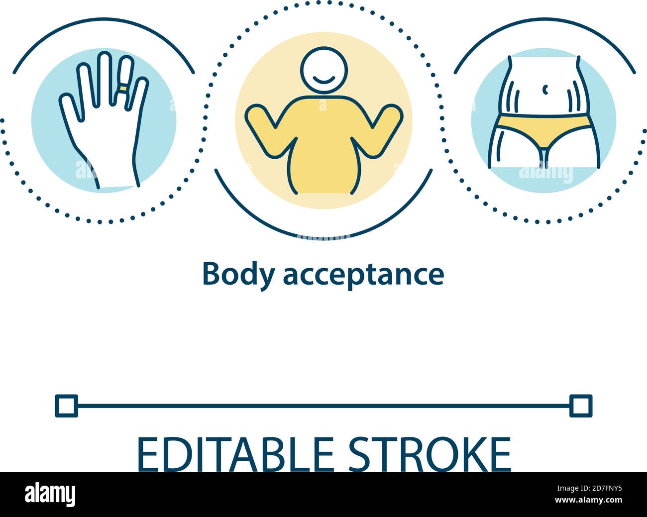 Body acceptance concept icon Stock Vector Image & Art - Alamy
