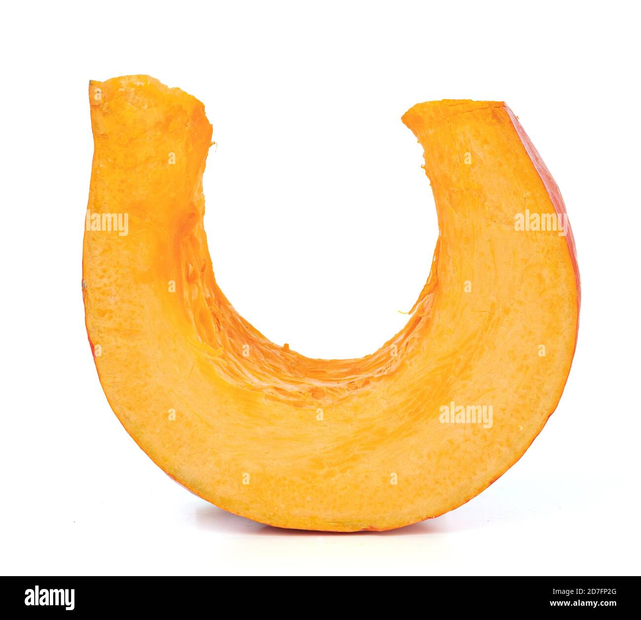 Slice of squash for cooking on a white background Stock Photo - Alamy