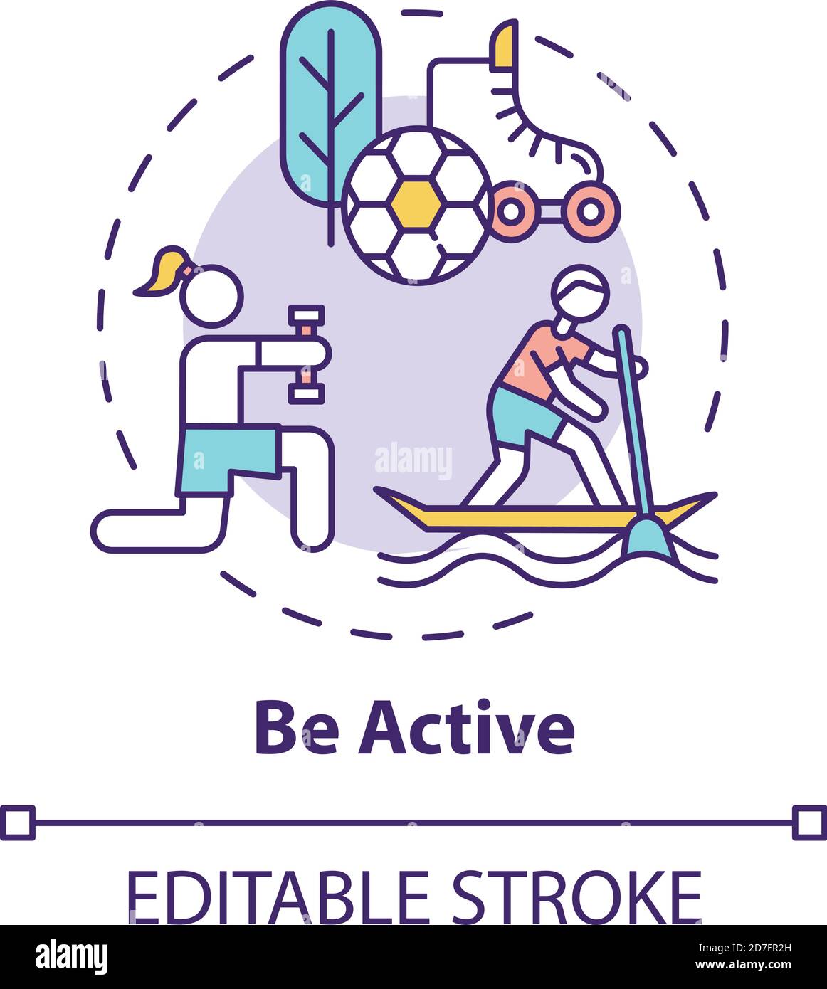 Be active concept icon Stock Vector Image & Art - Alamy