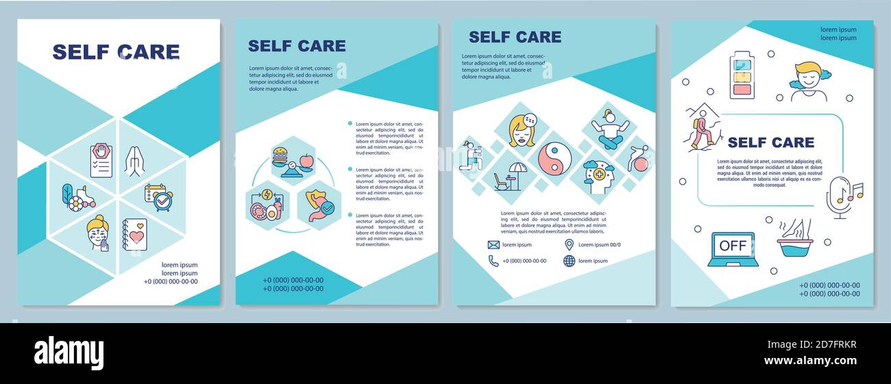 Self care brochure template Stock Vector Image & Art - Alamy