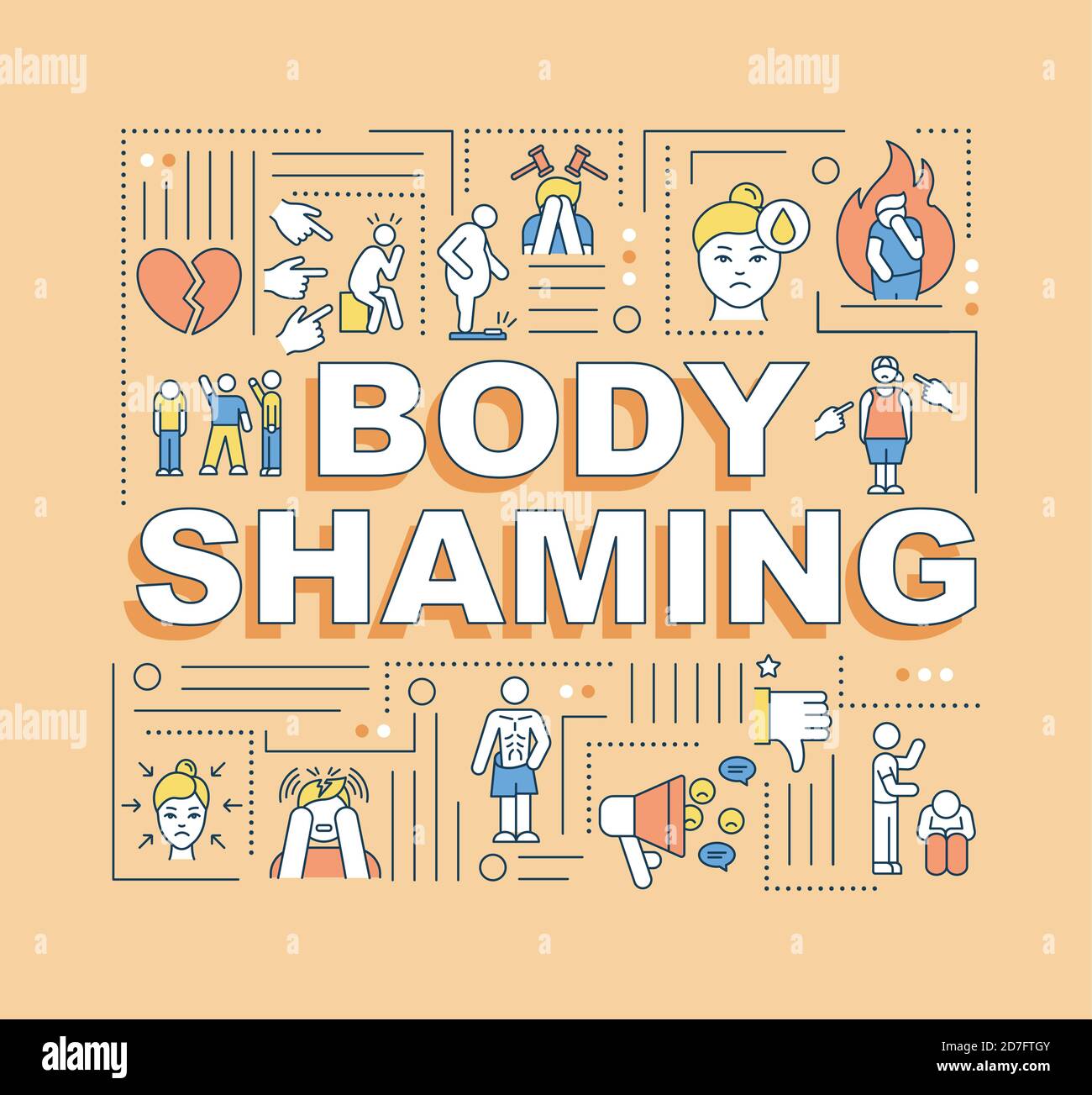 Body shaming word concepts banner Stock Vector Image & Art - Alamy