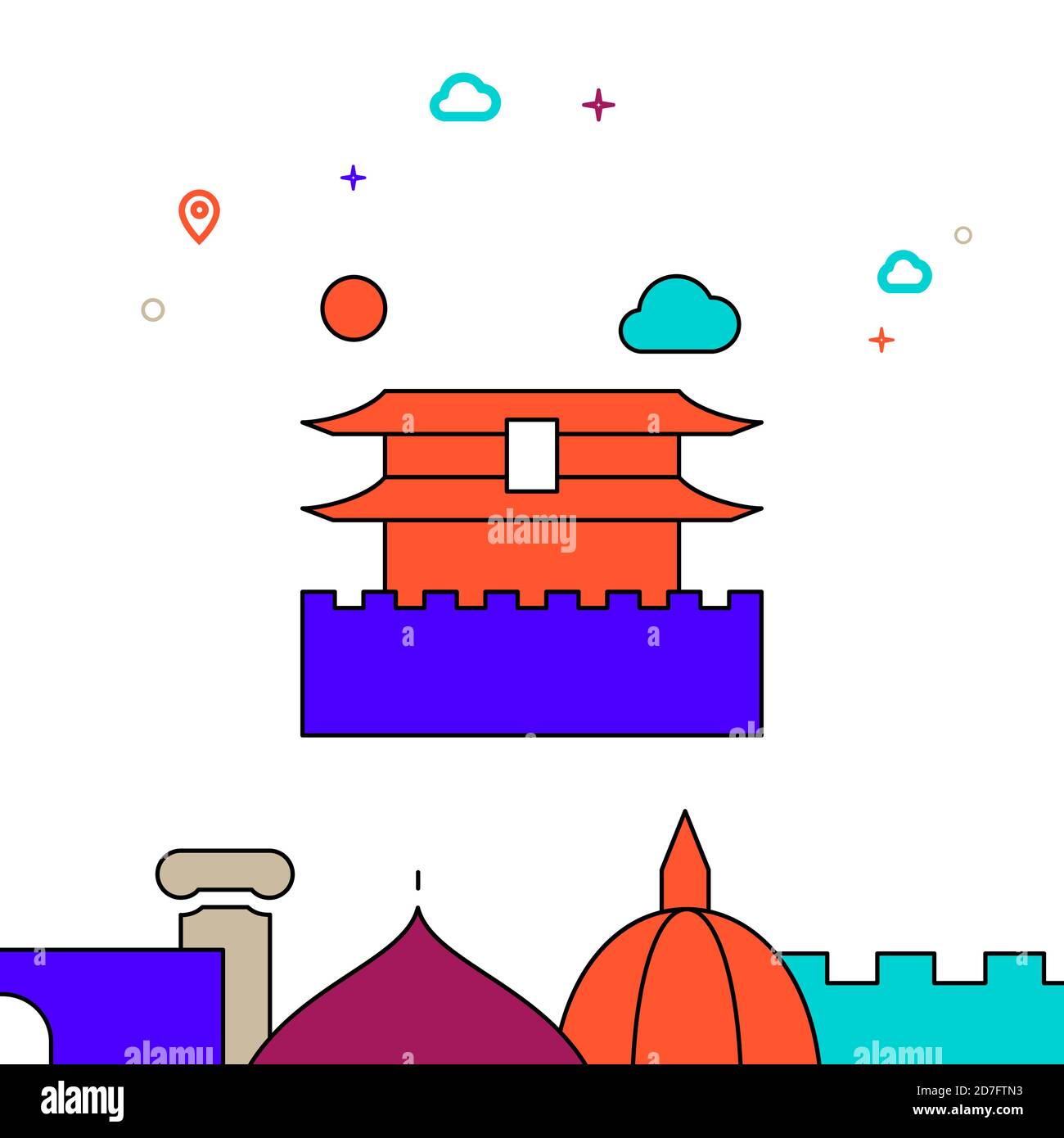 Beijing icon Stock Vector Images - Alamy