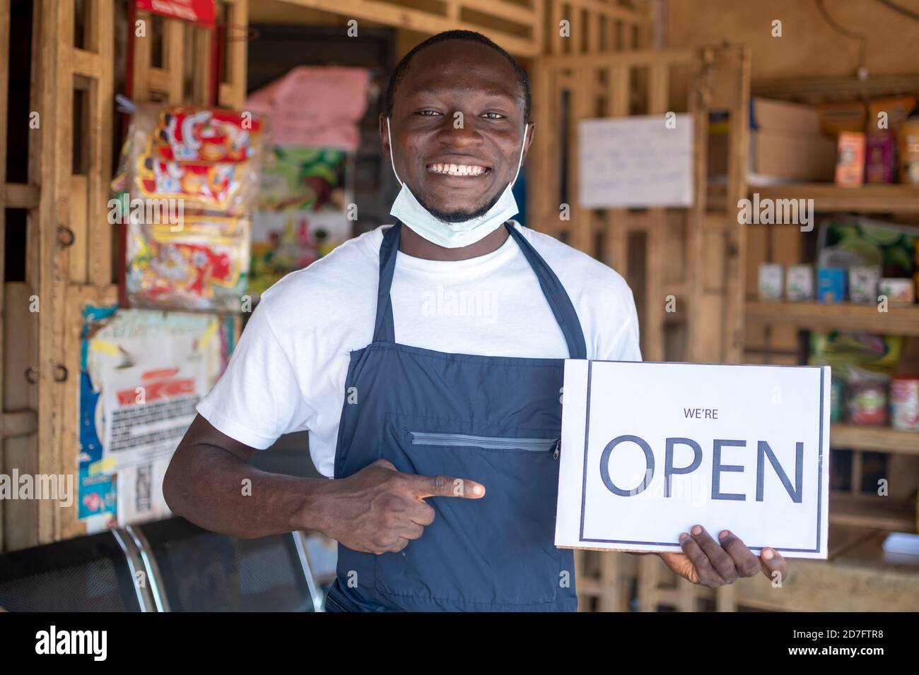 African store attendant hi-res stock photography and images - Alamy