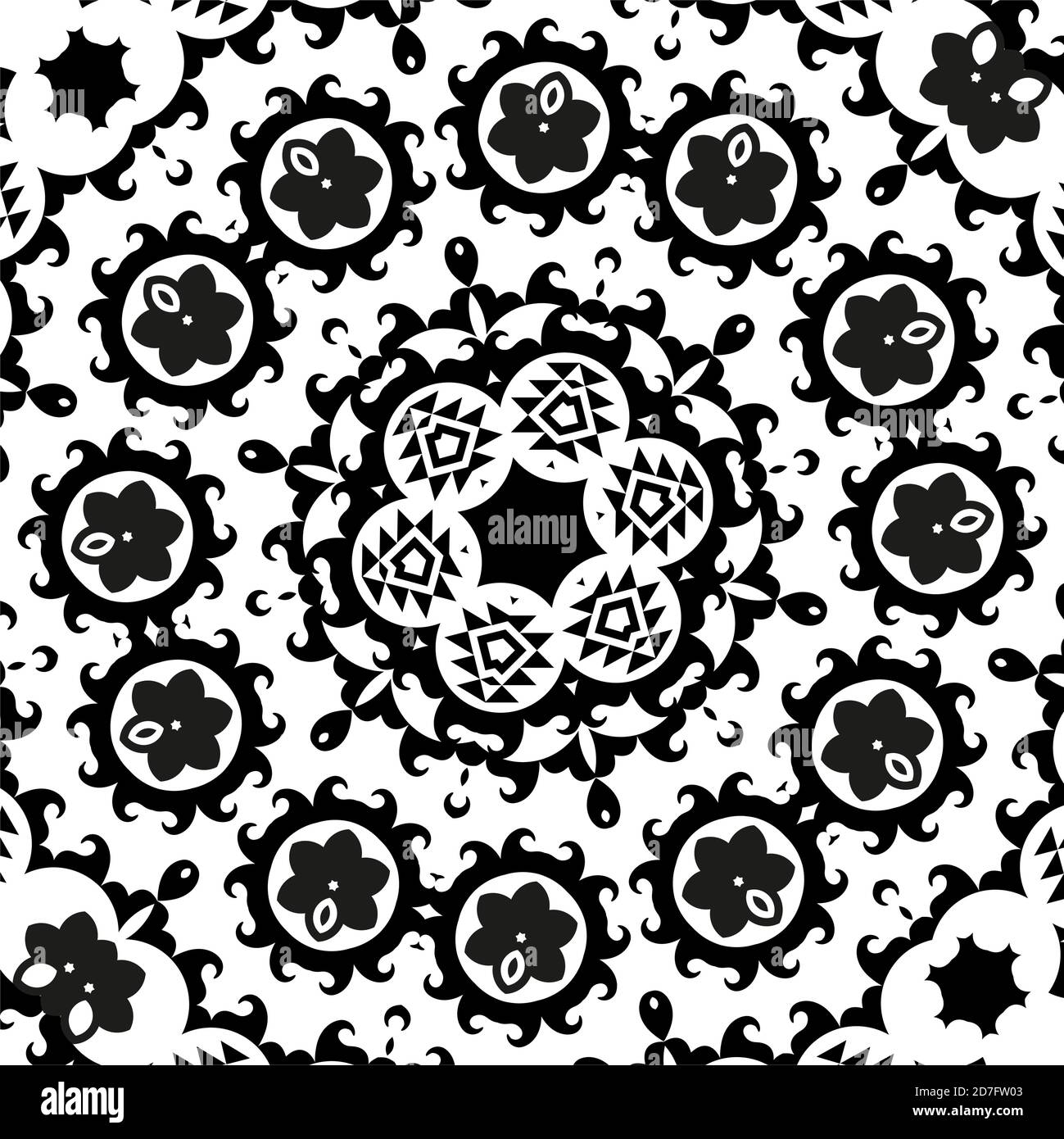 American symbol indigenous ethnic flower signs texture Stock Vector ...