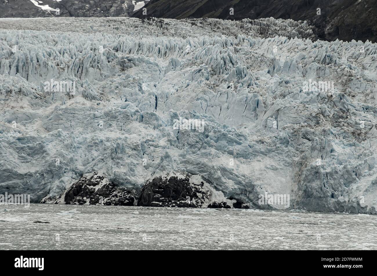 Sarmiento Channel, Chile - December 11, 2008: Closeup of blueish part ...