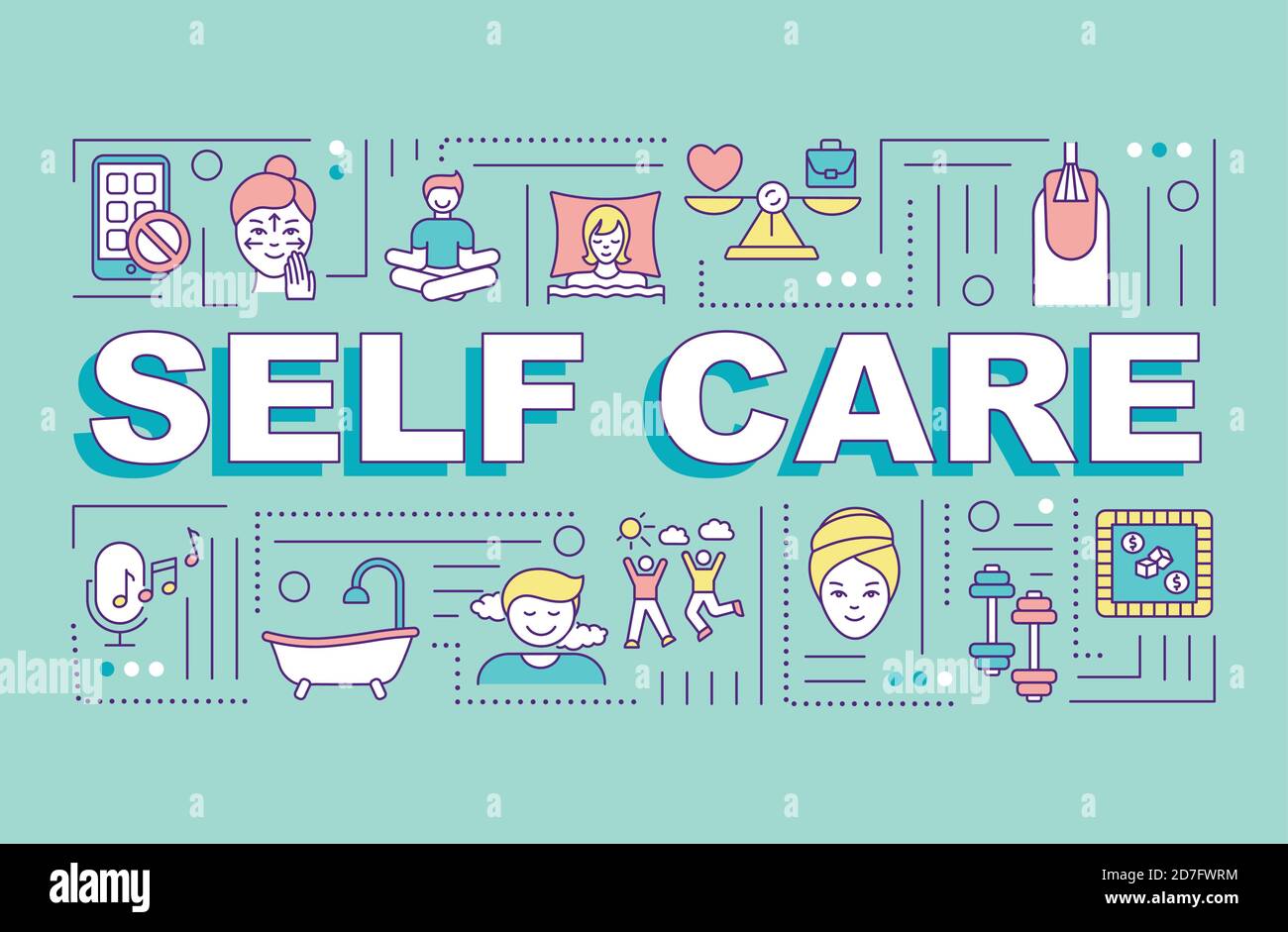 Self care word concepts banner Stock Vector Image & Art - Alamy
