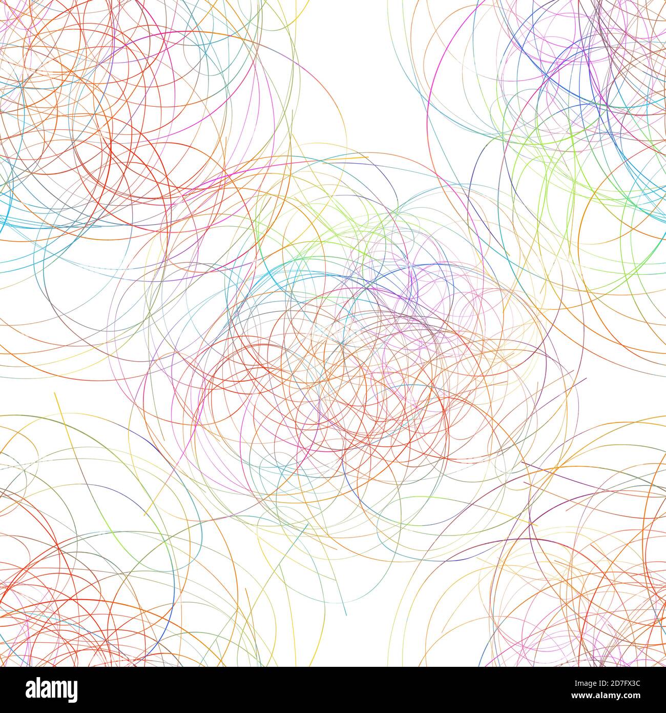 Hand-drawn rainbow circles. line pen doodle. Seamless background ...