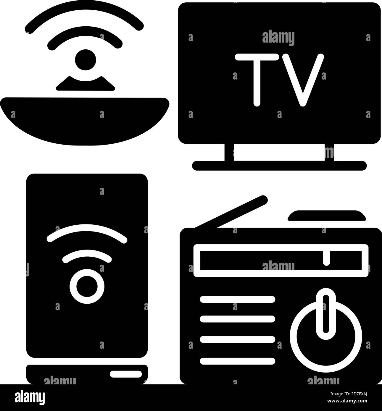 Mass media black glyph icon Stock Vector Image & Art - Alamy
