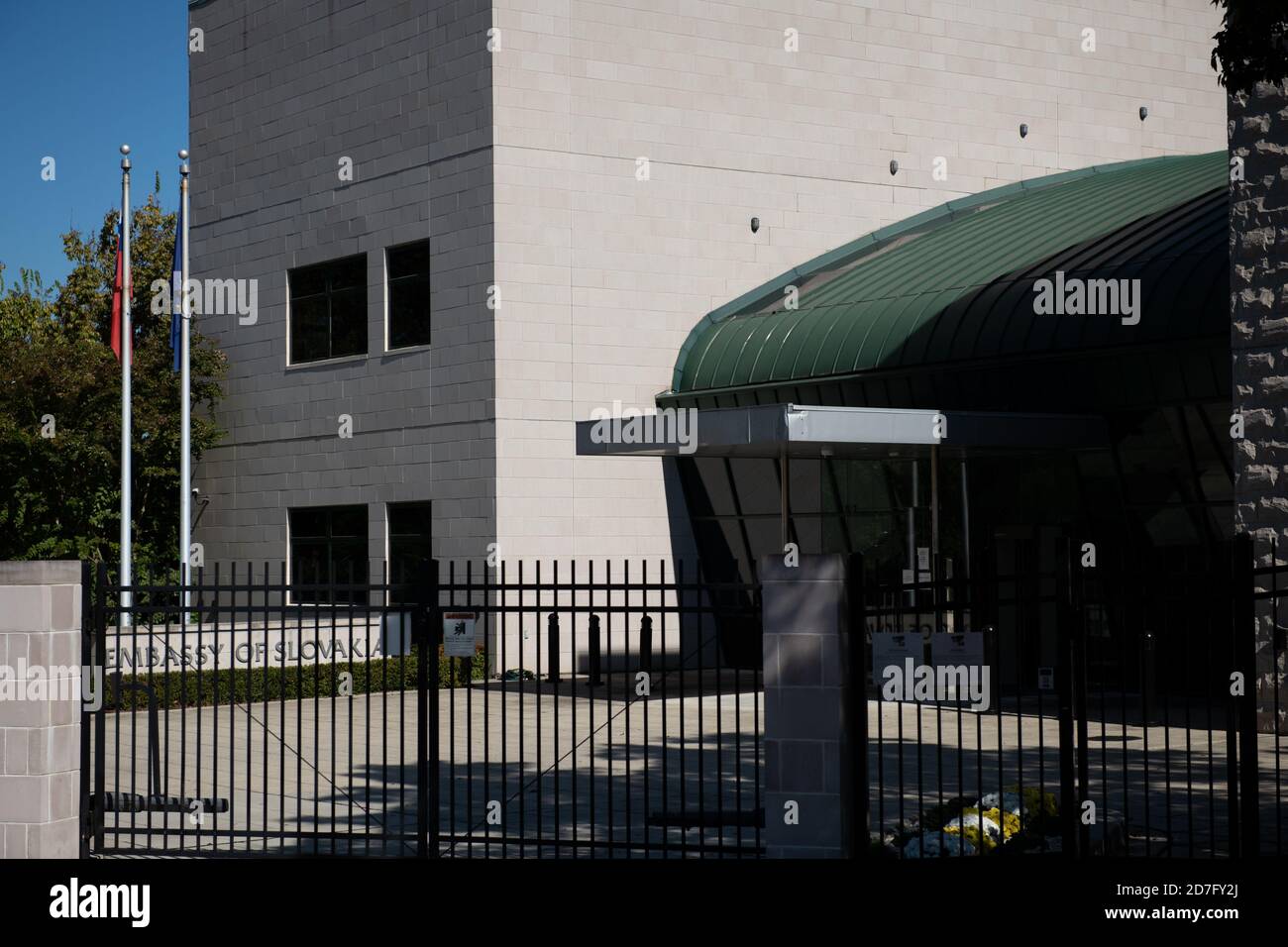 Washington, USA. 22nd Oct, 2020. A general view of the Embassy of ...