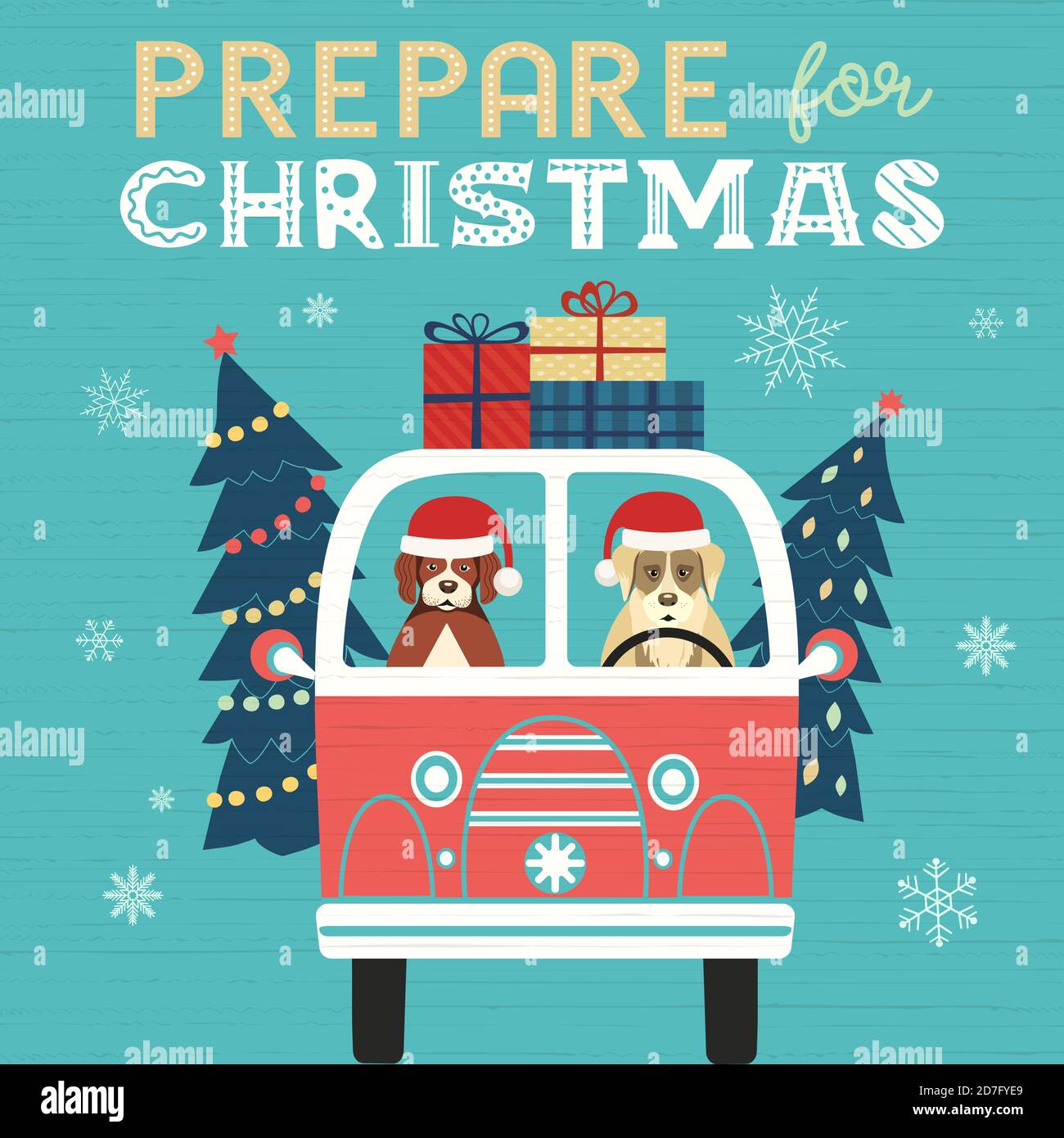 Fancy winter Holiday hand drawn vector poster Stock Vector Image & Art ...