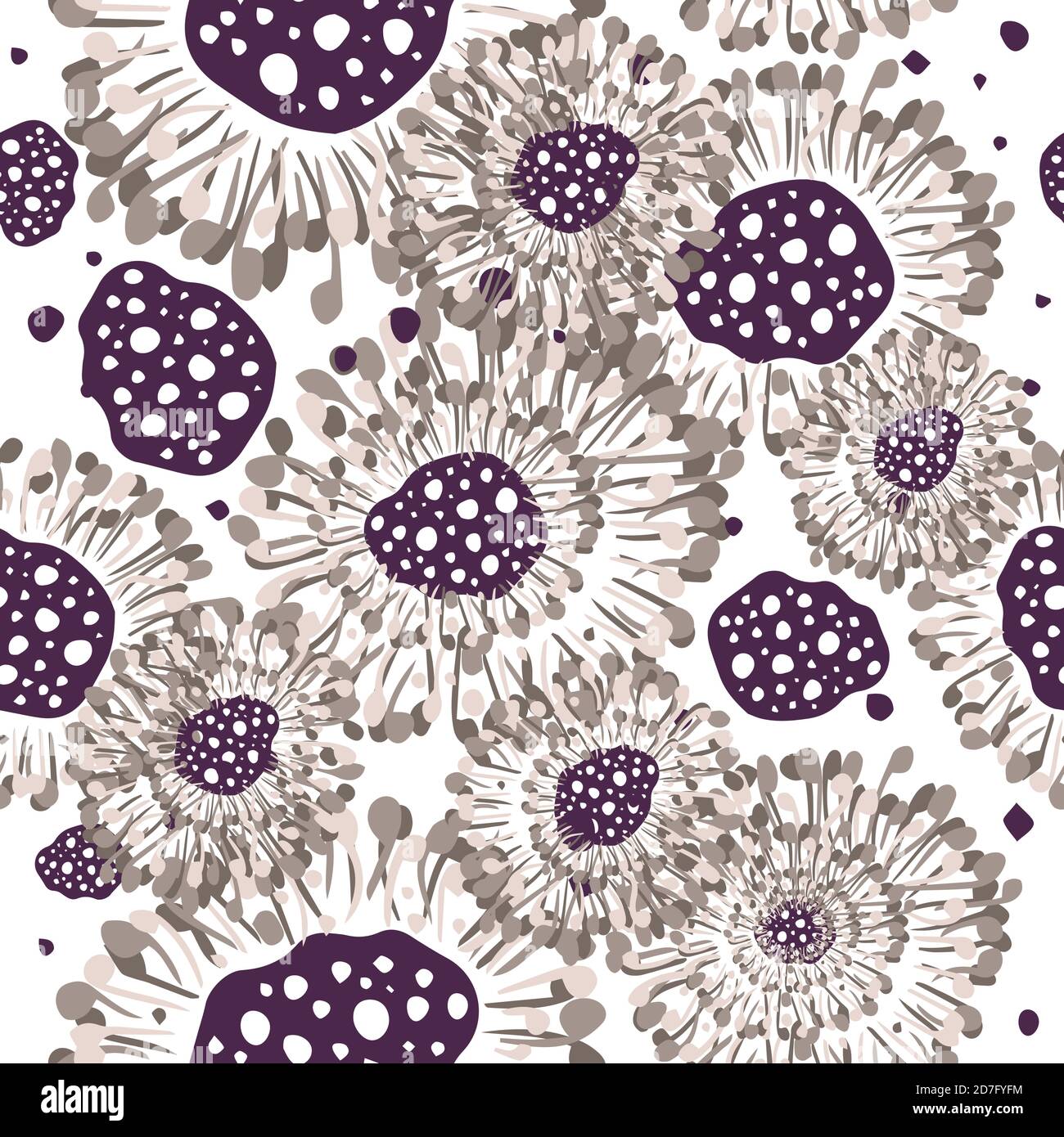 A floral abstract seamless background. Vector illustration Stock Vector ...