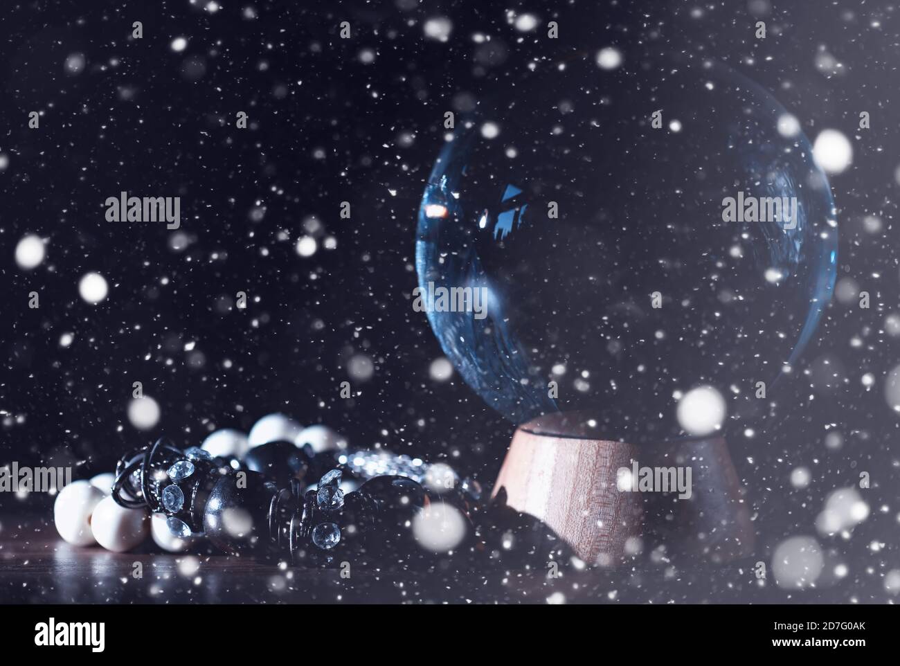 Crystal ball predict the fate. Guessing for the future Stock Photo - Alamy