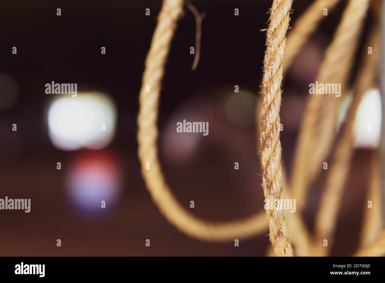 Blurred Background Of Rope In Horse Barrel Racing Arena Stock Photo - Alamy