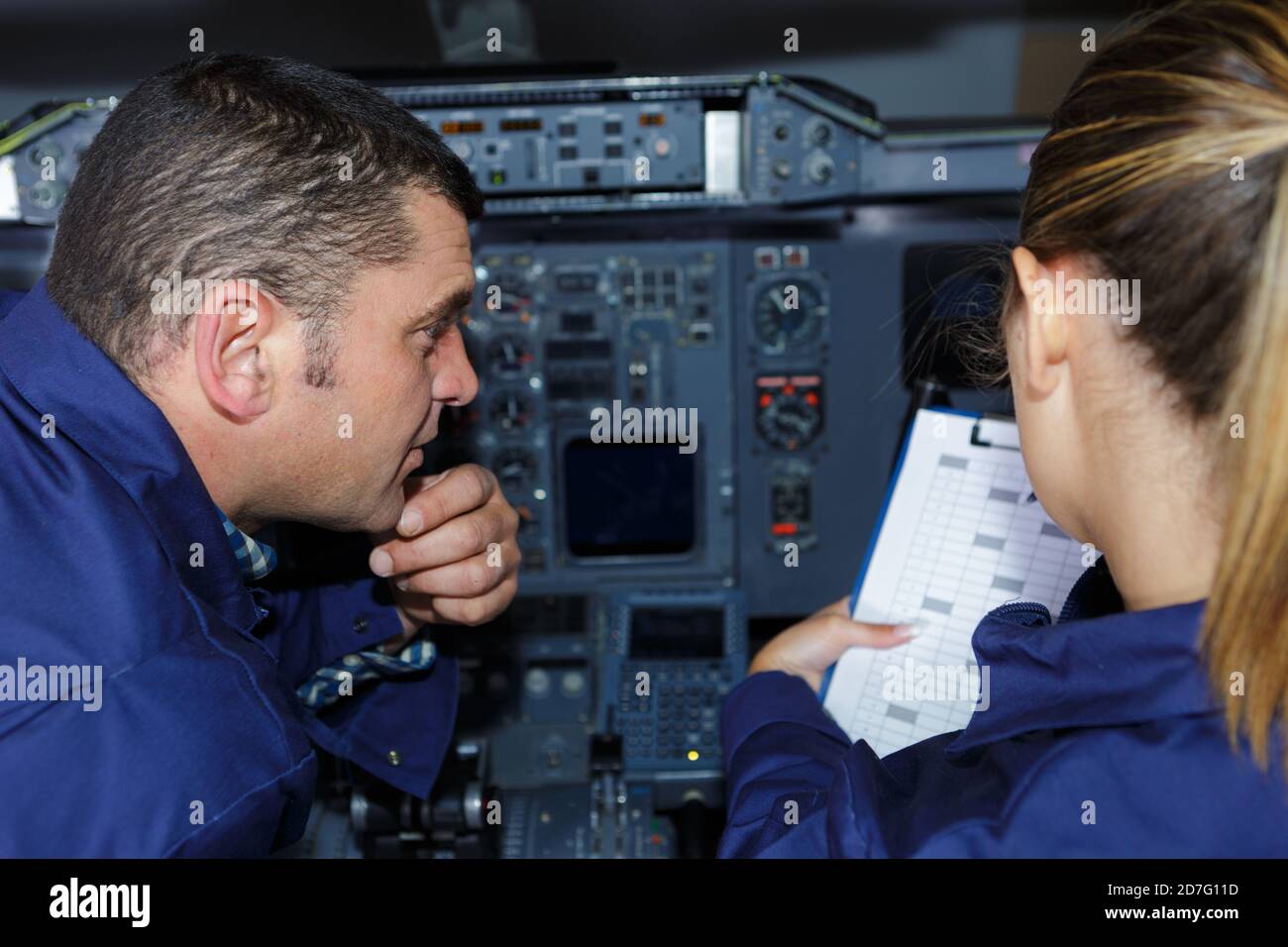Pilot woman preflight checklist hi-res stock photography and images - Alamy