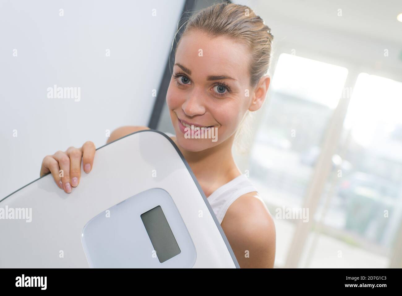 Happy overweight woman showing hi-res stock photography and images - Alamy