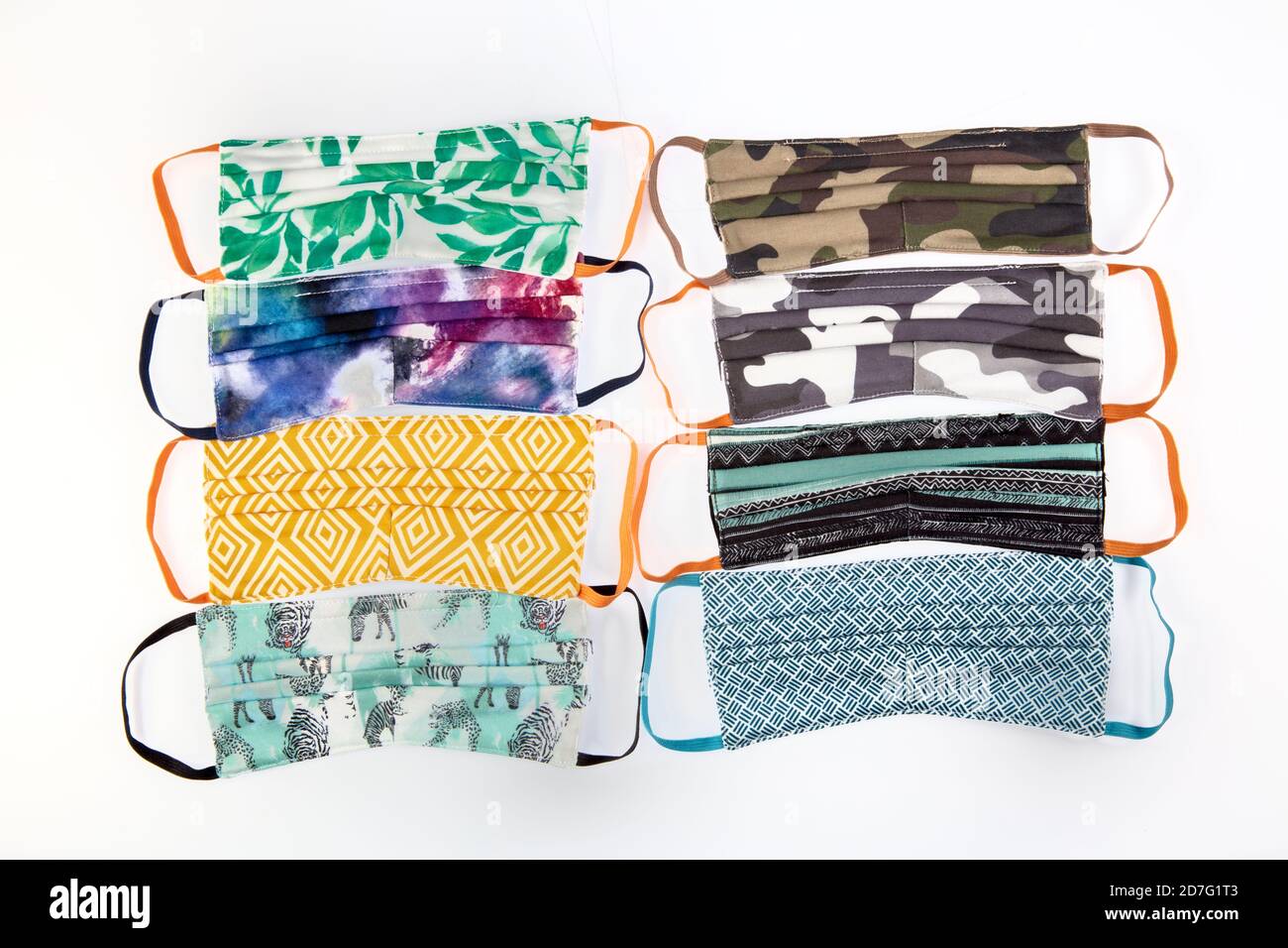 Colorful and floral (DIY) homemade fabric facial masks for protection ...