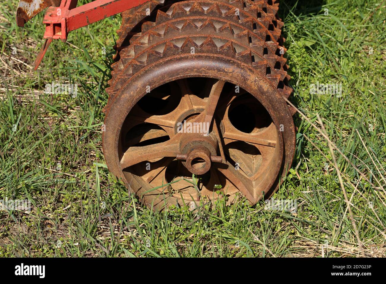 Part and detail of agricultural disk harrow, modern technology in ...