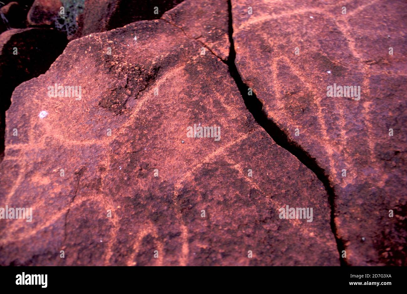 Aboriginal Rock Painting, aprox 2000 yrs old, Pilbara, Northwest ...