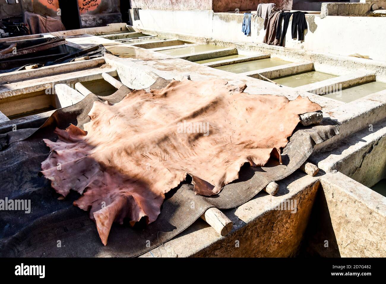 Tannery in Marrakech, Morocco Africa Stock Photo - Alamy