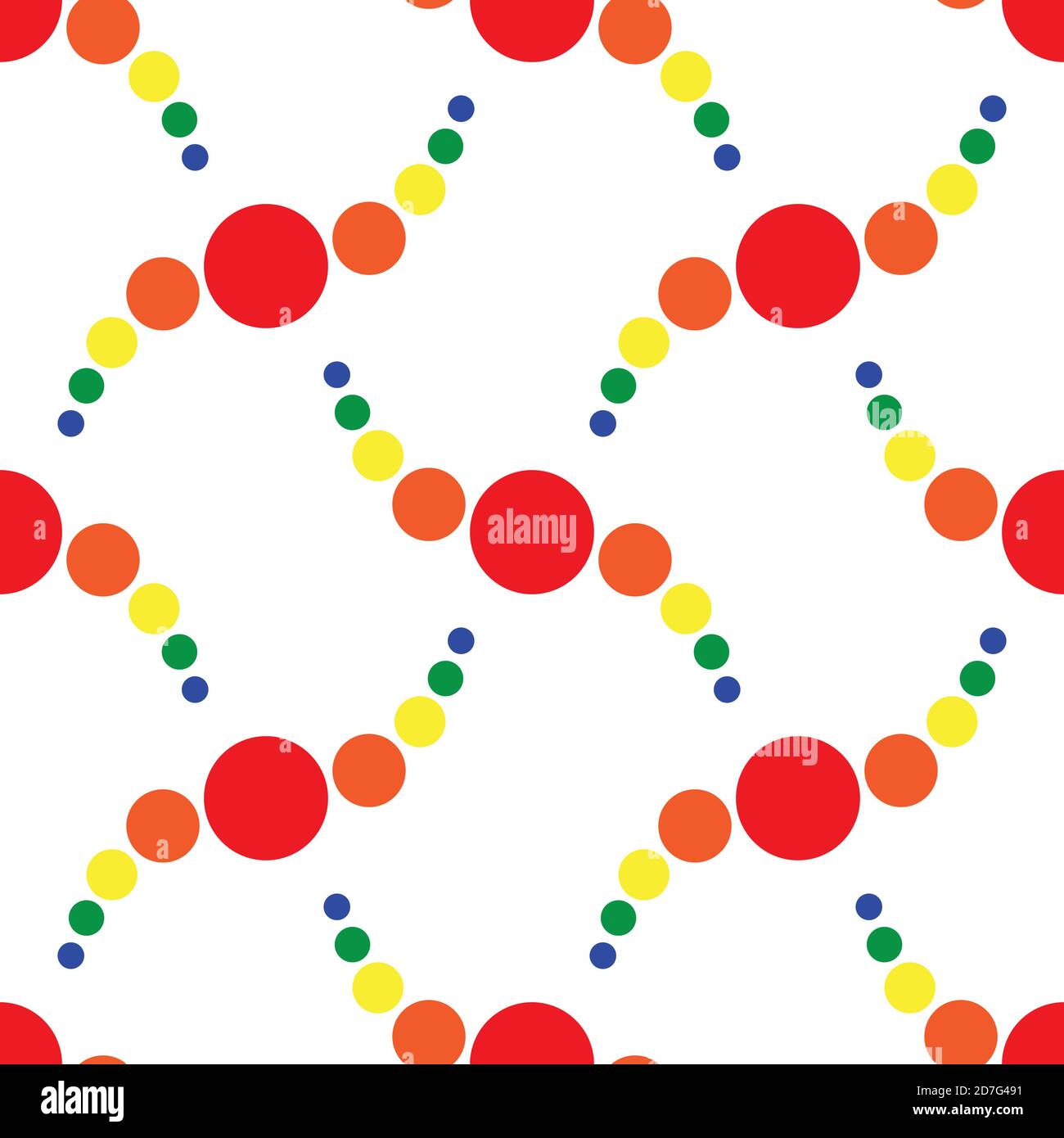 Seamless pattern of colorful dots on white background. Abstract design ...