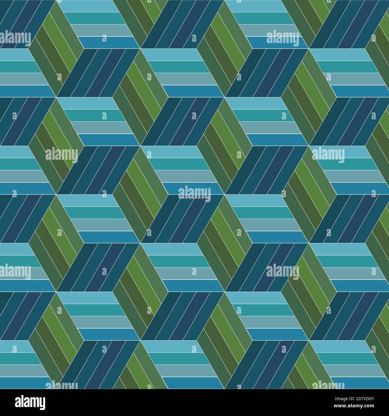 Abstract Blue And Green Cubic Pattern Background Stock Vector Image ...
