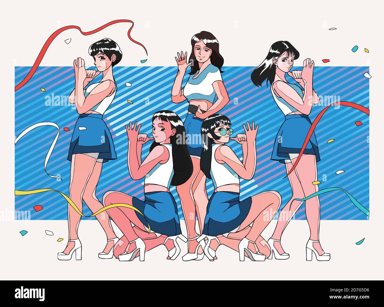 Advertising poster in comic style, retro style pop art illustration 004 ...