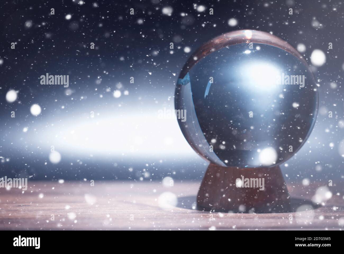 Crystal ball predict the fate. Guessing for the future Stock Photo - Alamy