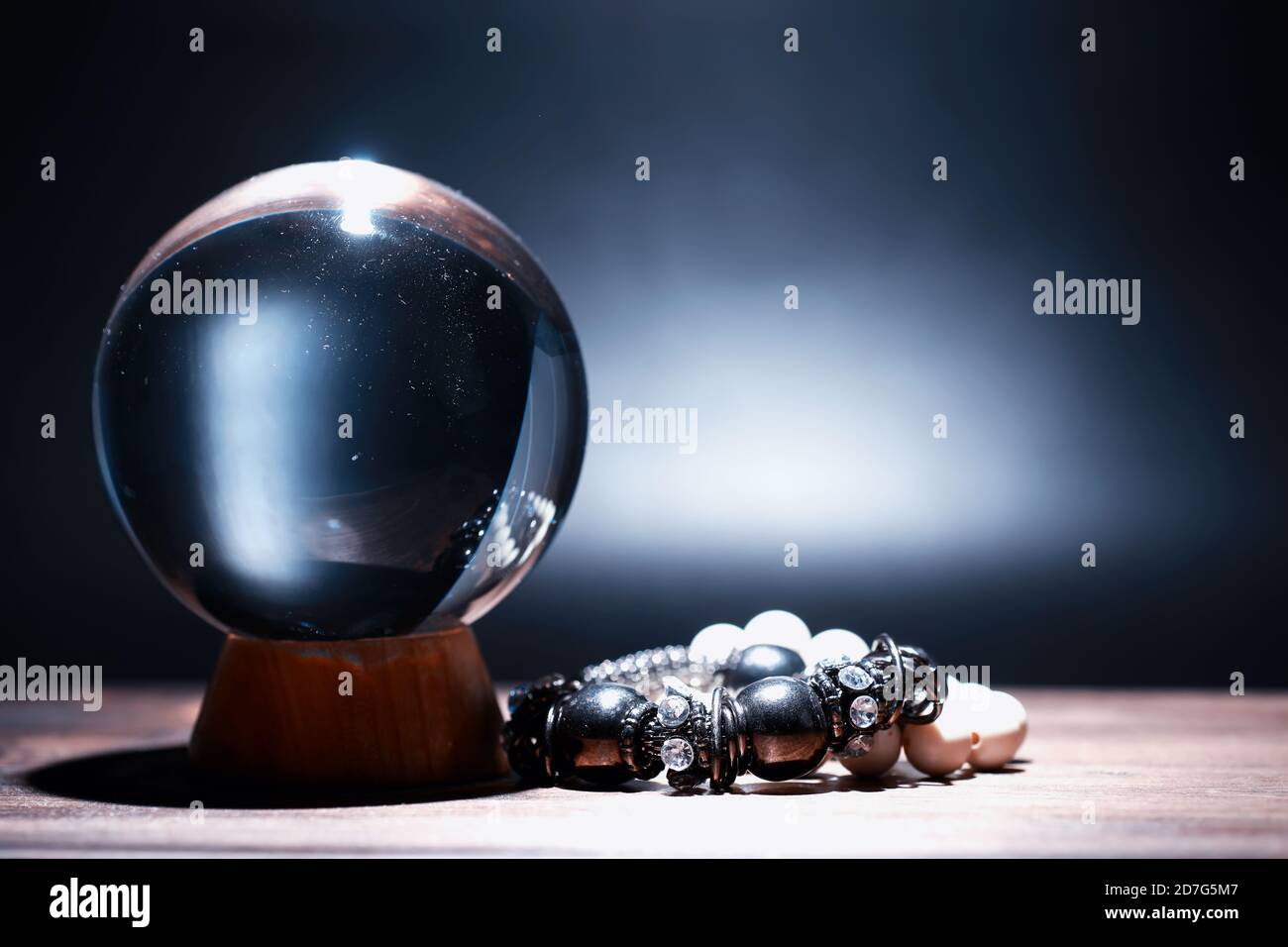 Crystal ball predict the fate. Guessing for the future Stock Photo - Alamy