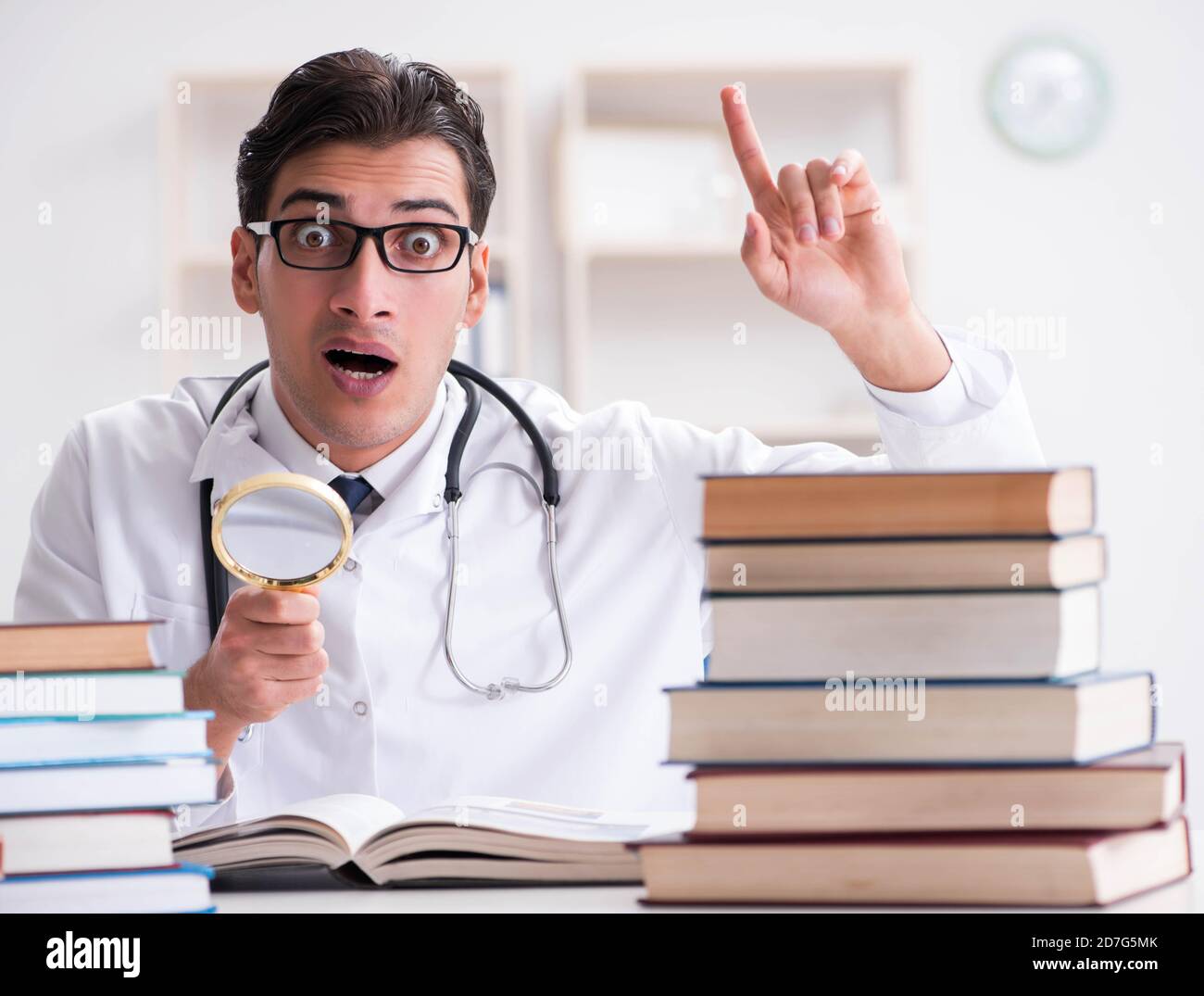 The medical student preparing for university exams Stock Photo - Alamy