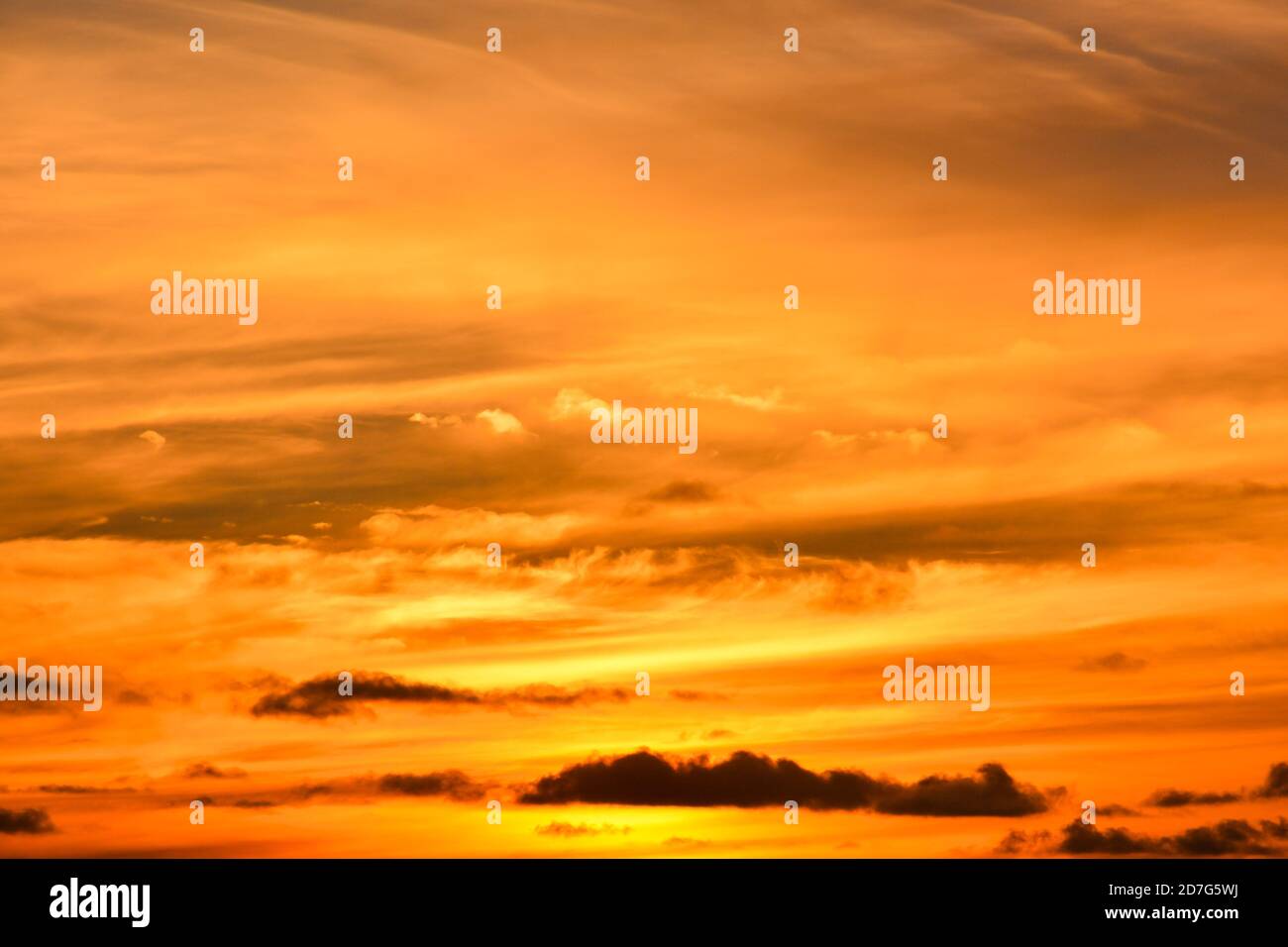 Beautiful Colored Sunset Stock Photo - Alamy