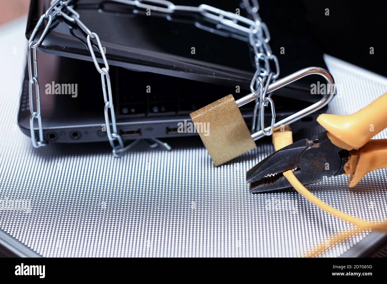 World Day without internet items of computer equipment Stock Photo - Alamy