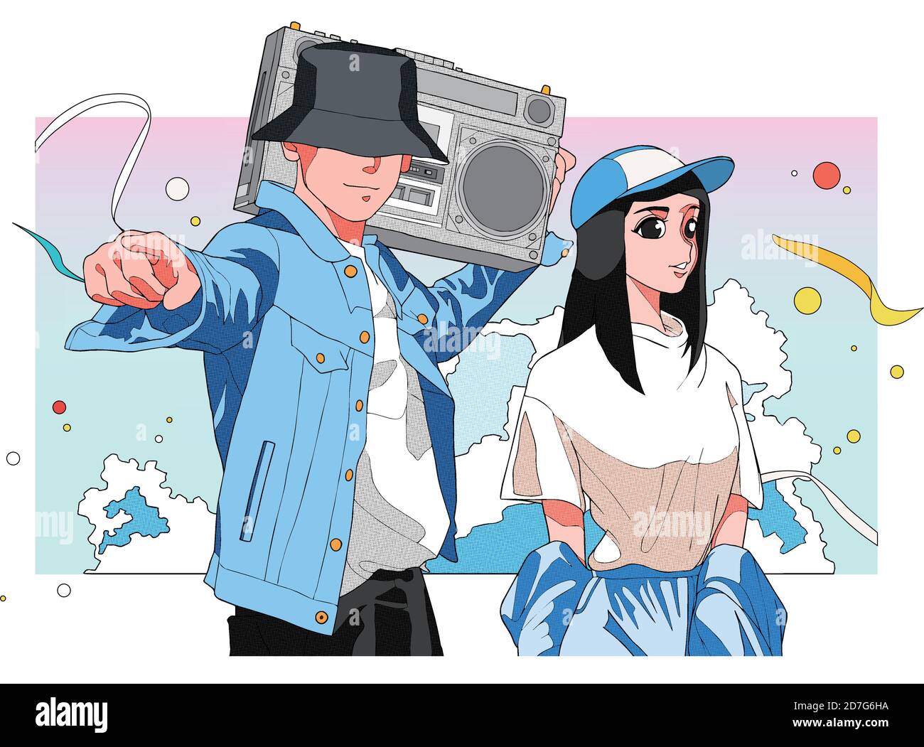 Advertising poster in comic style, retro style pop art illustration 011 ...