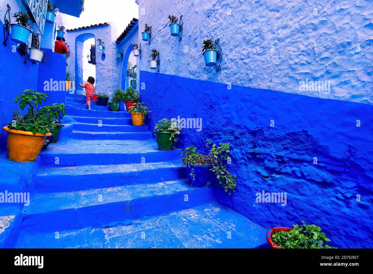 Blue City, also known as Chefchaouen is located in Morocco Stock Photo ...