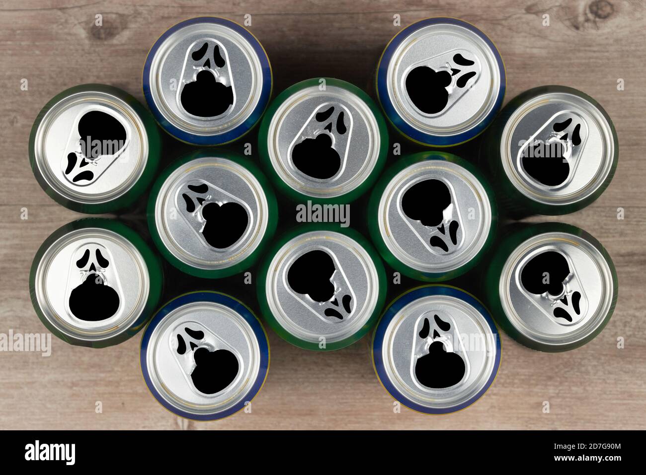 unusual Halloween mask. beer cans with masks of fear and horror ...