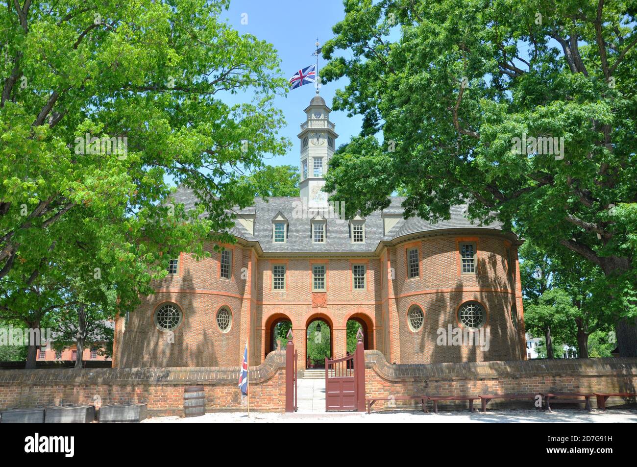 Capitol of British Colony in Williamsburg, Virginia VA, USA. The ...