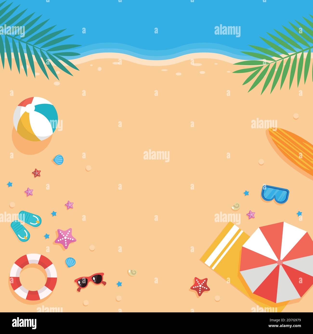 Tropical summer background illustration 010 Stock Vector Image & Art ...