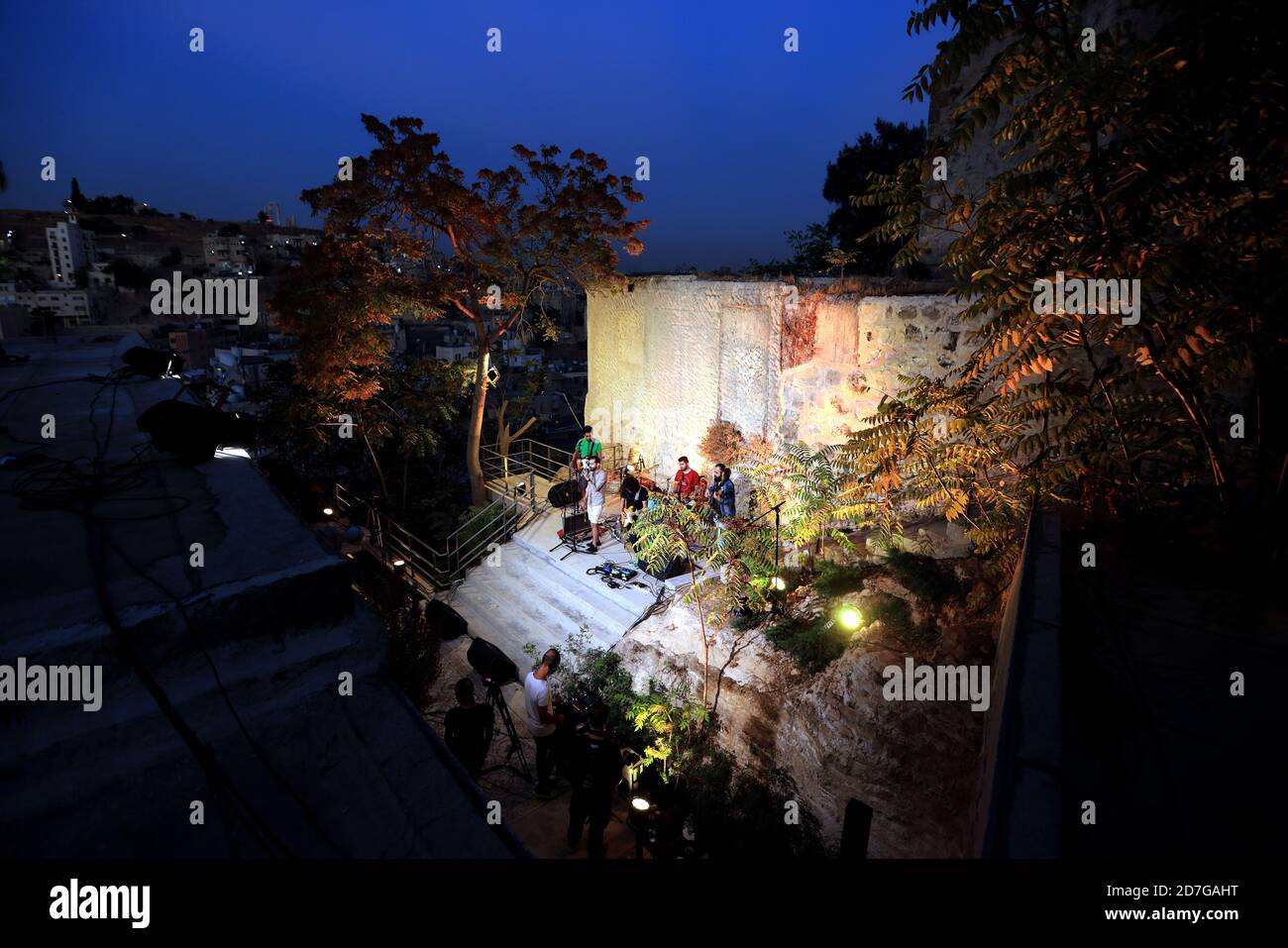 Amman, Jordan. 22nd Oct, 2020. Musical artists perform and record a ...