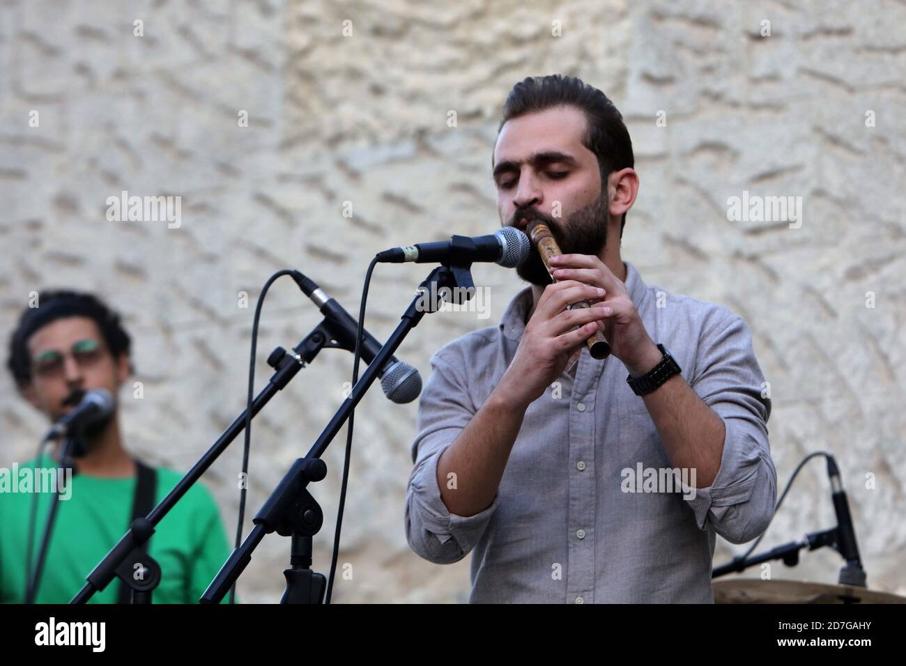 Amman, Jordan. 22nd Oct, 2020. Musical artists perform and record a ...