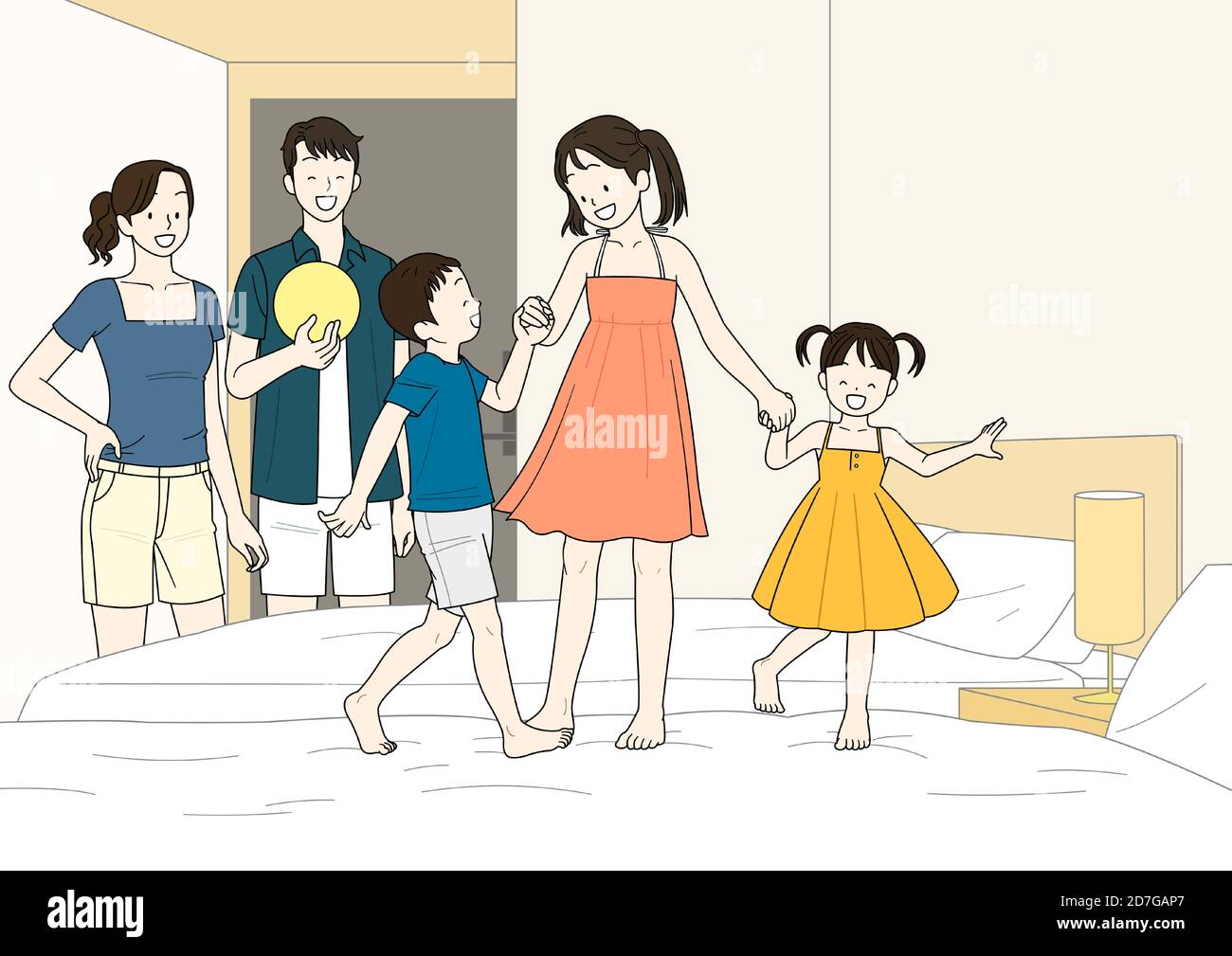 Enjoy summer, summer vacation cartoon illustration 010 Stock Vector ...