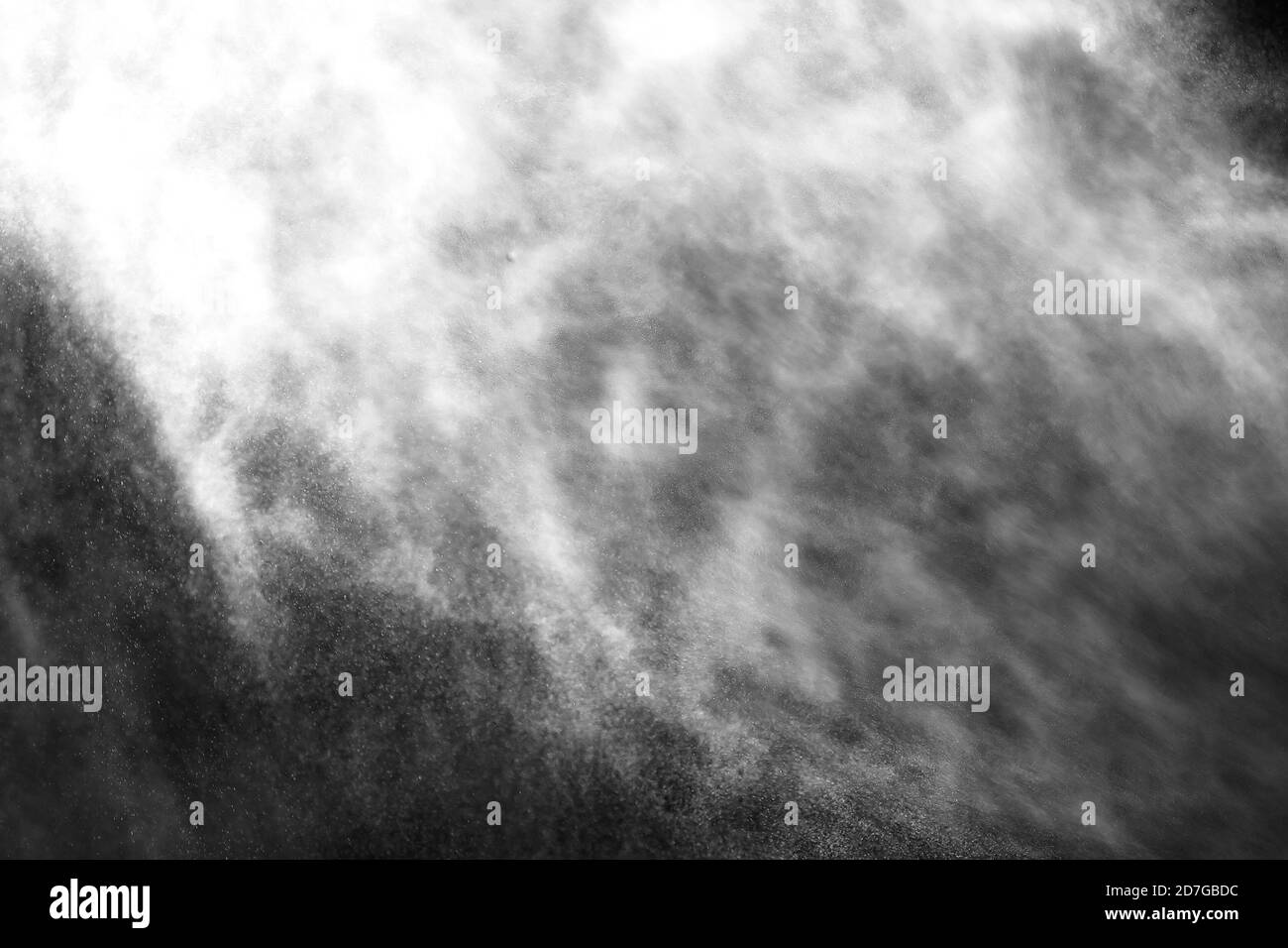 A stream of water and a cloud of drops from the atomizer Stock Photo ...