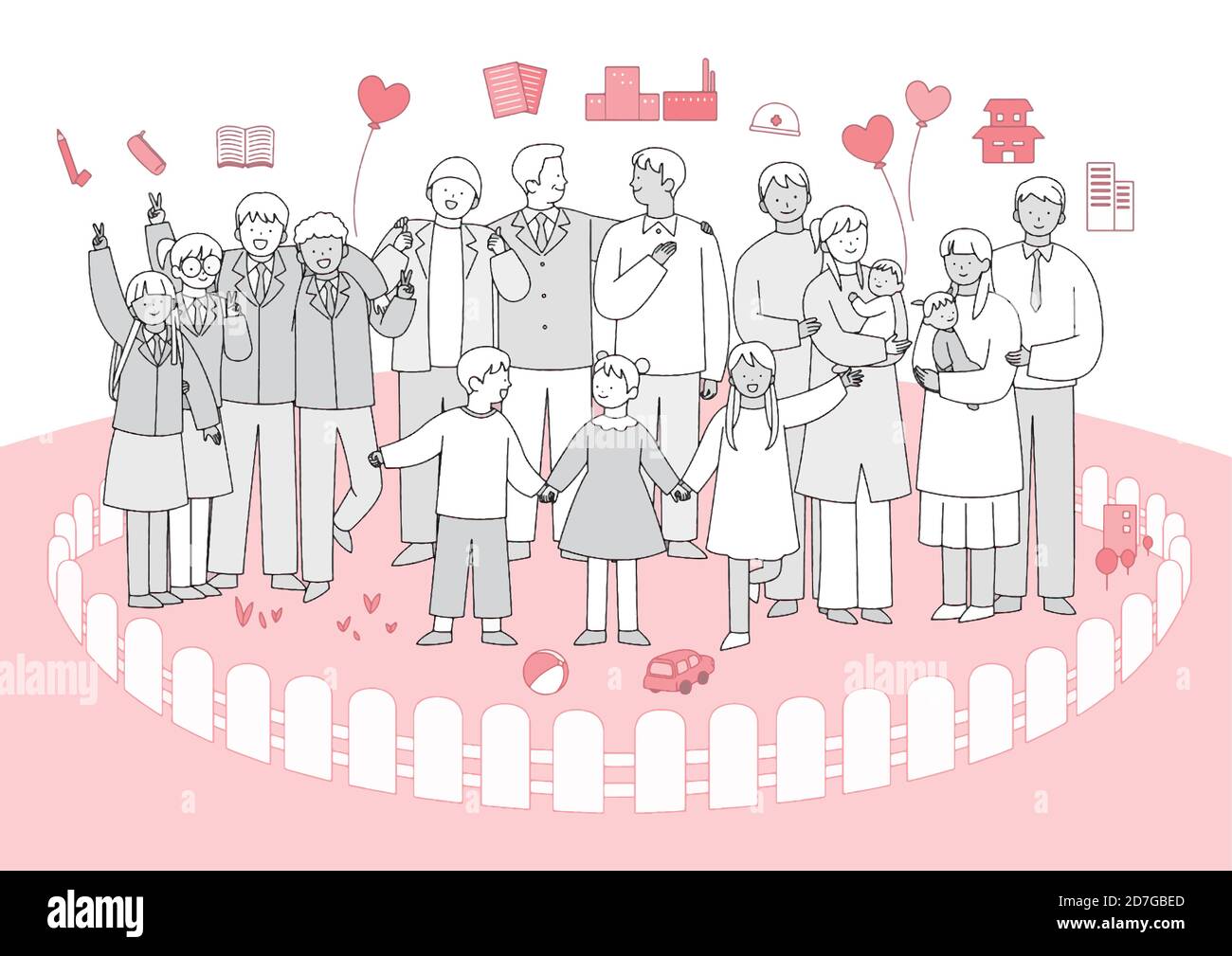 Group of different people in community illustration 010 Stock Vector ...