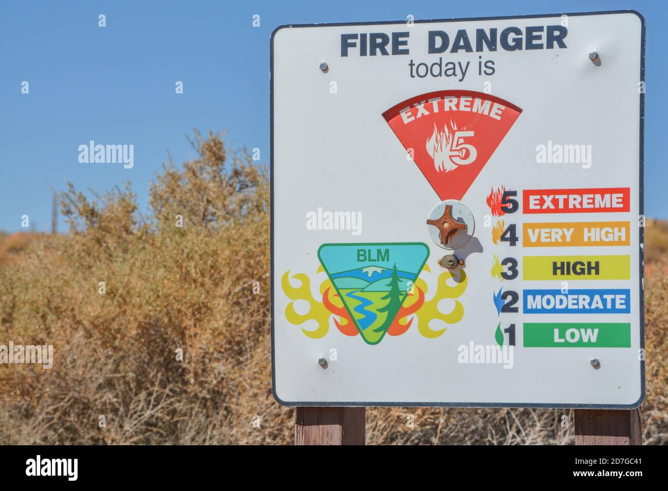 Fire Danger Today Sign in Kanab, Kane County, Utah Stock Photo - Alamy