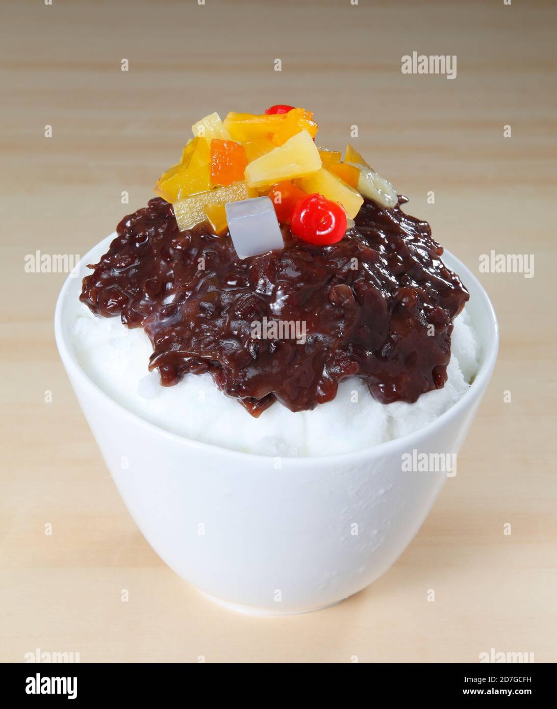 Bingsu is a popular Korean shaved ice dessert with sweet toppings that ...