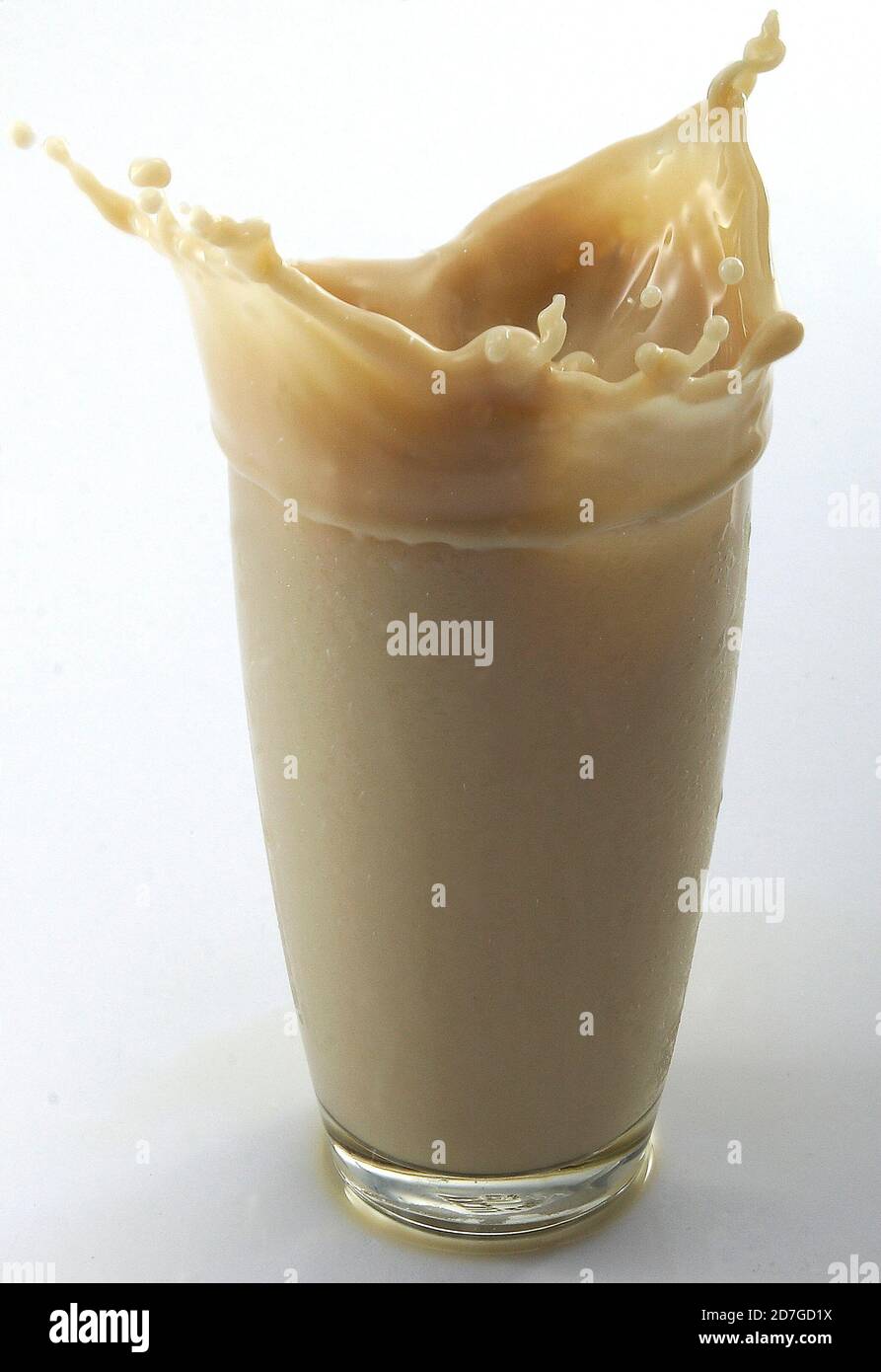 soybean milk splash Stock Photo - Alamy