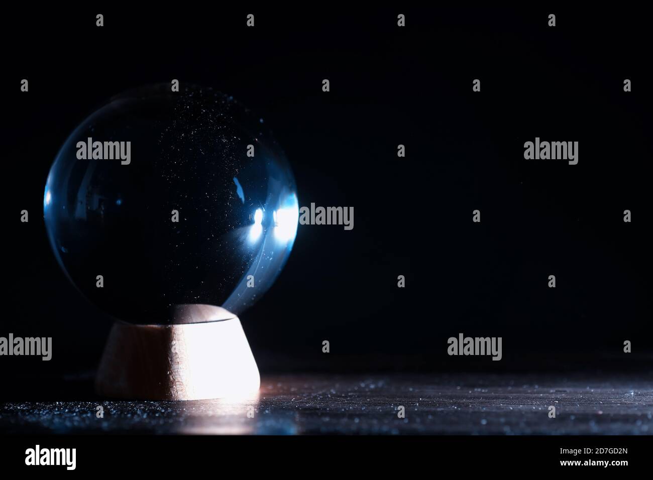 Crystal ball predict the fate. Guessing for the future Stock Photo - Alamy