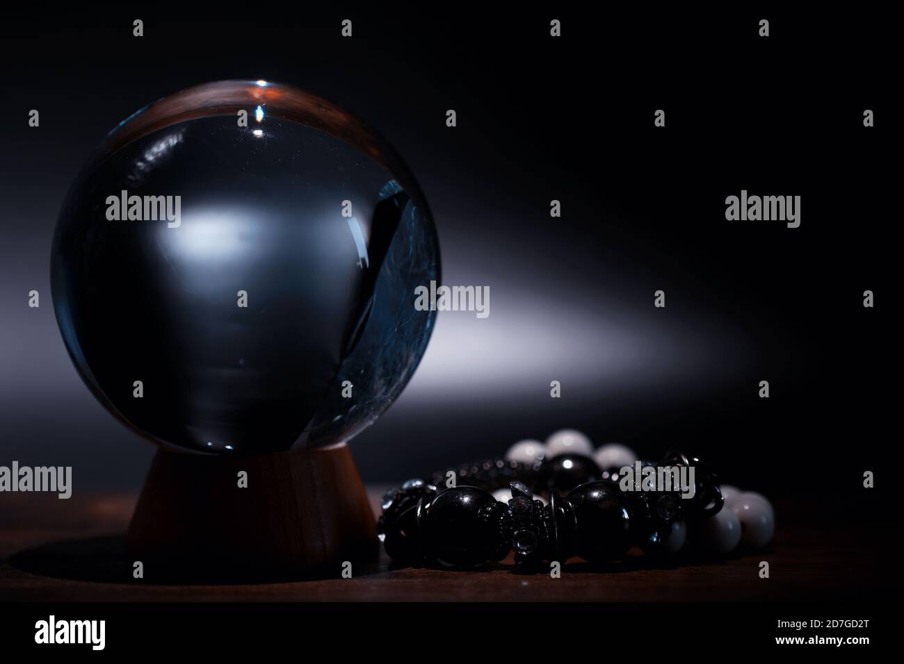 Crystal ball predict the fate. Guessing for the future Stock Photo - Alamy