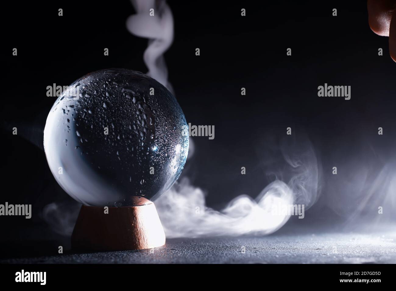 Crystal ball predict the fate. Guessing for the future Stock Photo - Alamy