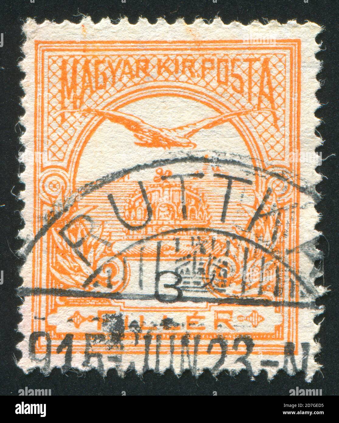 HUNGARY - CIRCA 1904: stamp printed by Hungary, shows “Turul” and Crown ...