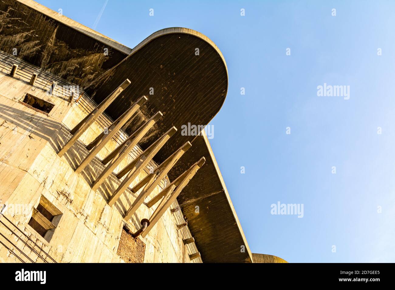 Old third Reich Air Defence Tower (Flakturm) in the Augarten park in ...